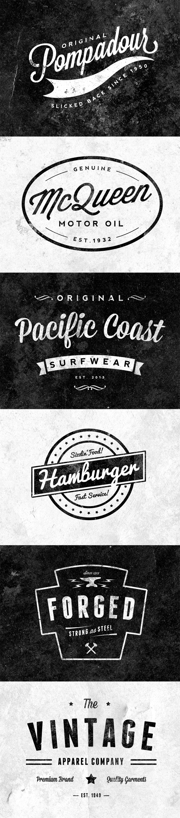 6 Free Customizable Retro/Vintage Logos & Emblems - iDevie