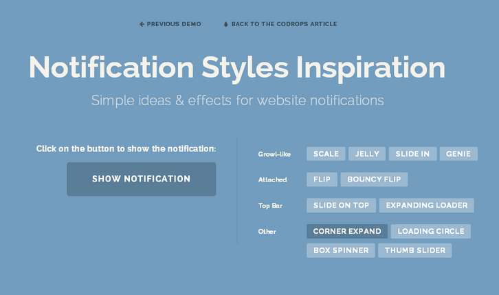Notification Styles With Css Animations For Inspirations Idevie 7102