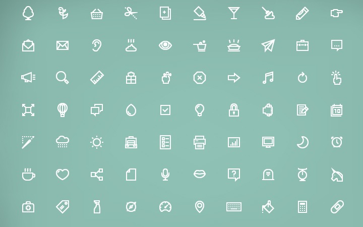 32 Simplistic Line Icons for UI Design Inspiration - iDevie