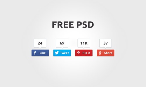 25 Free Facebook Like Button PSD Designs - iDevie