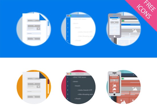 Abandon Skeuomorphism with these 30 Free Icon Sets in Flat Design - iDevie