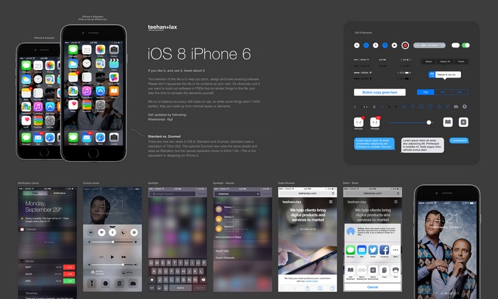 Free Download: iOS 8 GUI PSD (iPhone 6) - iDevie