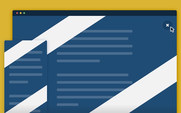 A simple modal window with an animated SVG background - iDevie