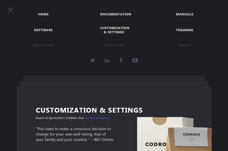 Page Stack Navigation Template With Css And Javascript Idevie 7387