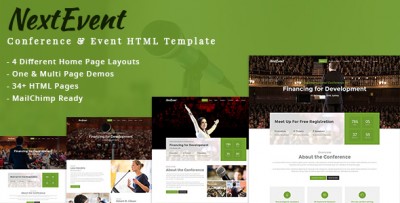 NextEvent - Conference & Event HTML Template - iDevie