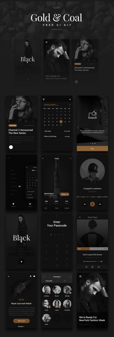 20 Free Modern UI Design Elements & PSD UI Kits Download - iDevie