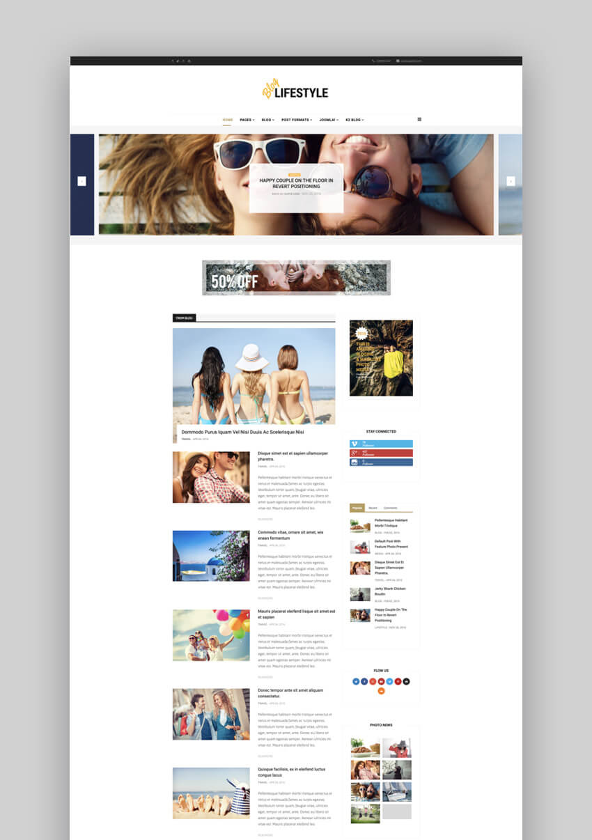 25+ Best Joomla Personal Blog Templates for 2018 - iDevie