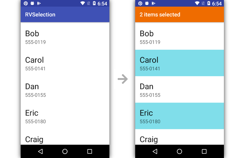 How to Add Multiple Selection to Android RecyclerView - iDevie