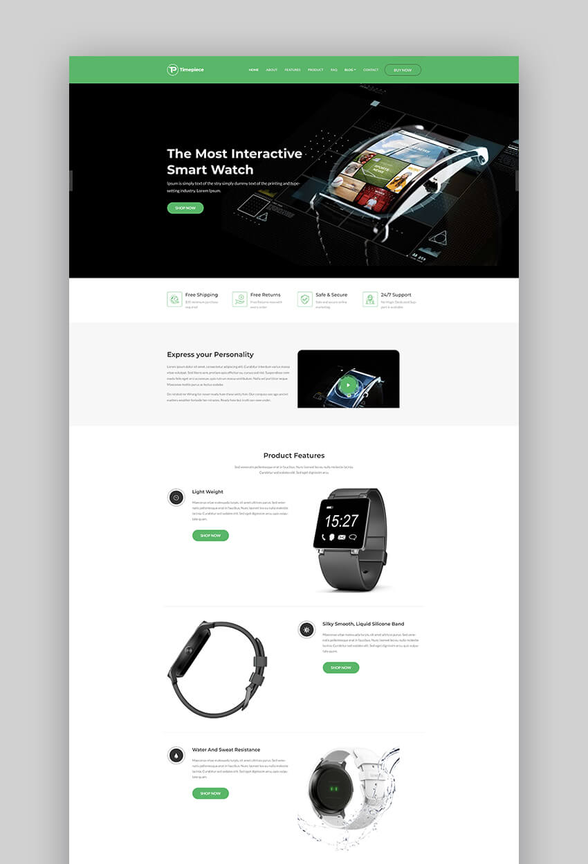 20+ Great Product Landing Page Templates (2018 Design Examples) - iDevie