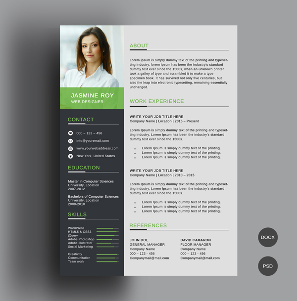 50 Free CV Resume Templates Best For 2019 IDevie