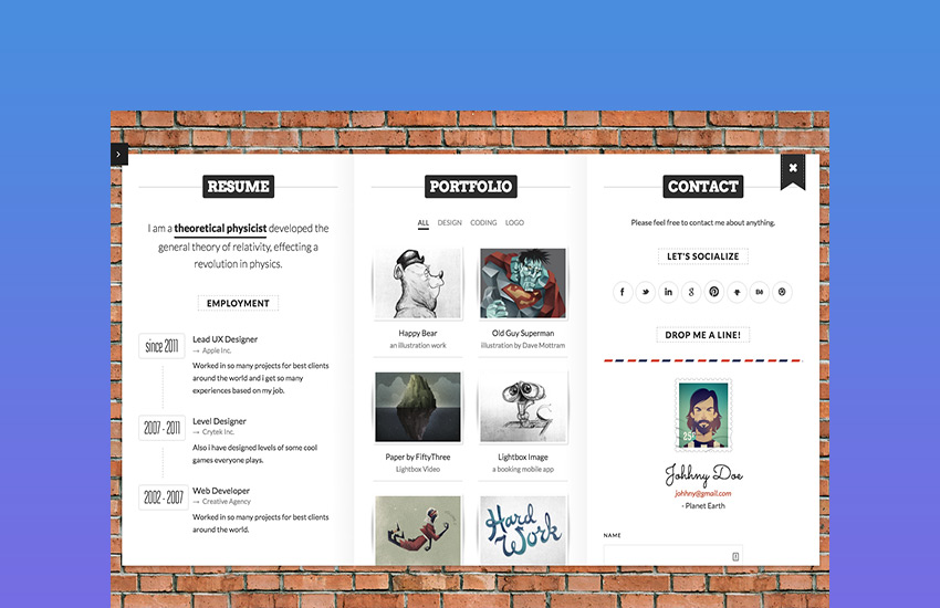 23+ Best HTML Resume Templates to Make Personal Profile CV Websites ...
