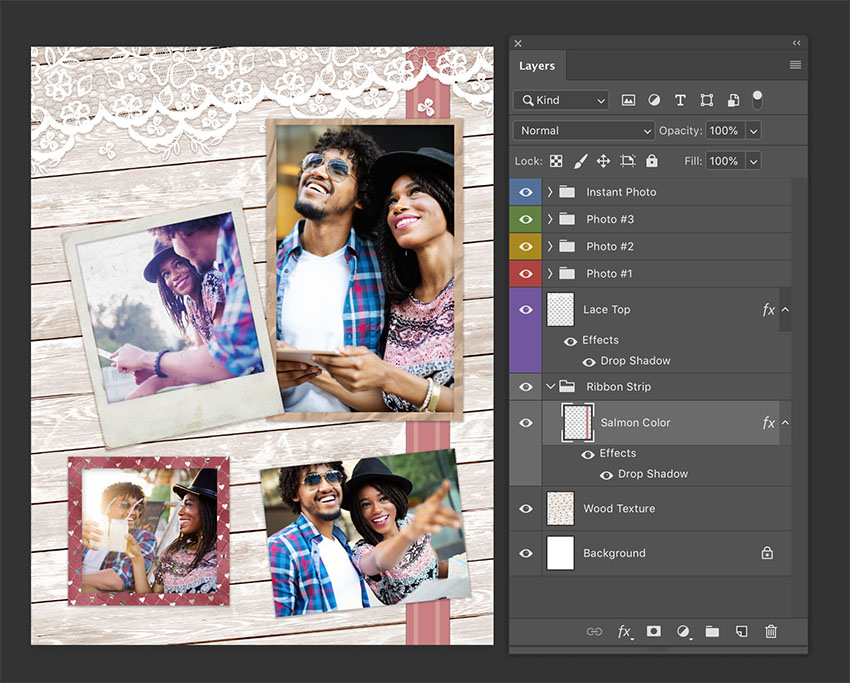 How to Make a Digital Scrapbook Template - iDevie