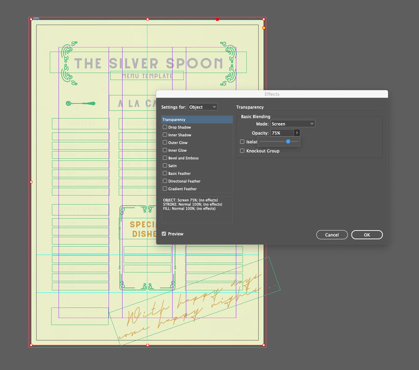 How to Make a Fancy Menu Template - iDevie