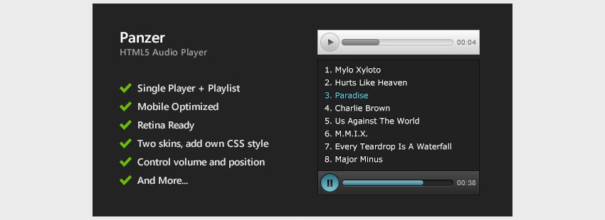 20 Best HTML5 Audio Players - iDevie