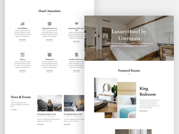 Luxury Hotel Free HTML Template IDevie