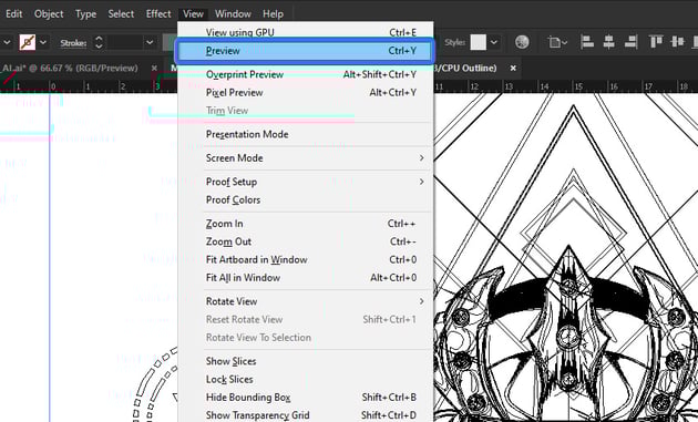 How To Get Out Of Outline Mode Illustrator IDevie