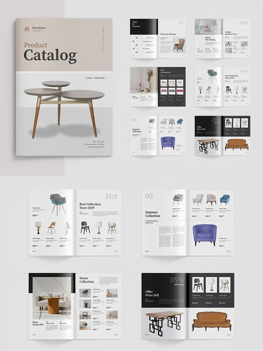 25 Modern Catalog Brochure Templates For Brand Presentations - iDevie
